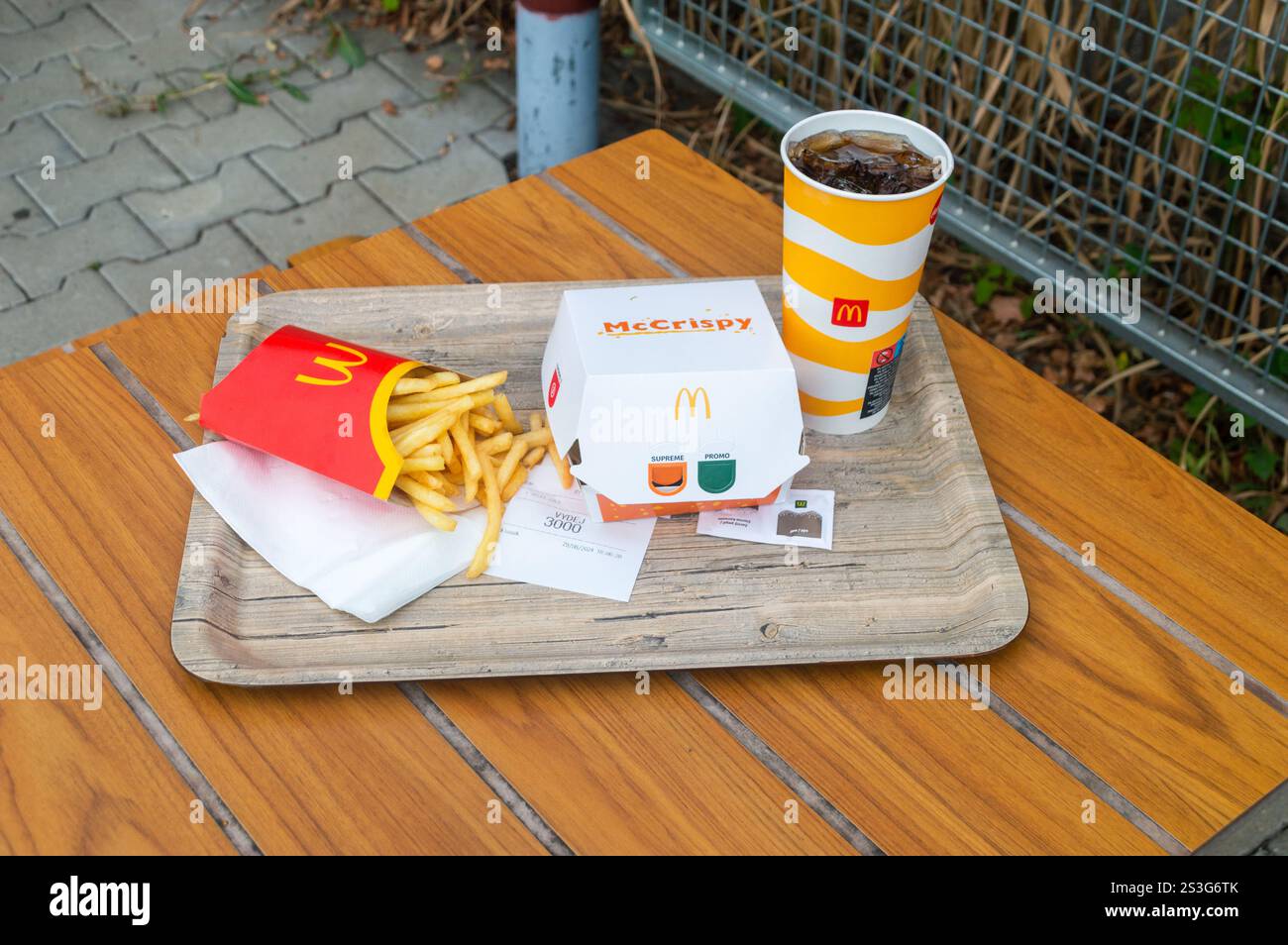 Tvarozna, Czech Republic - August 29, 2024: McDonald's menu with ...