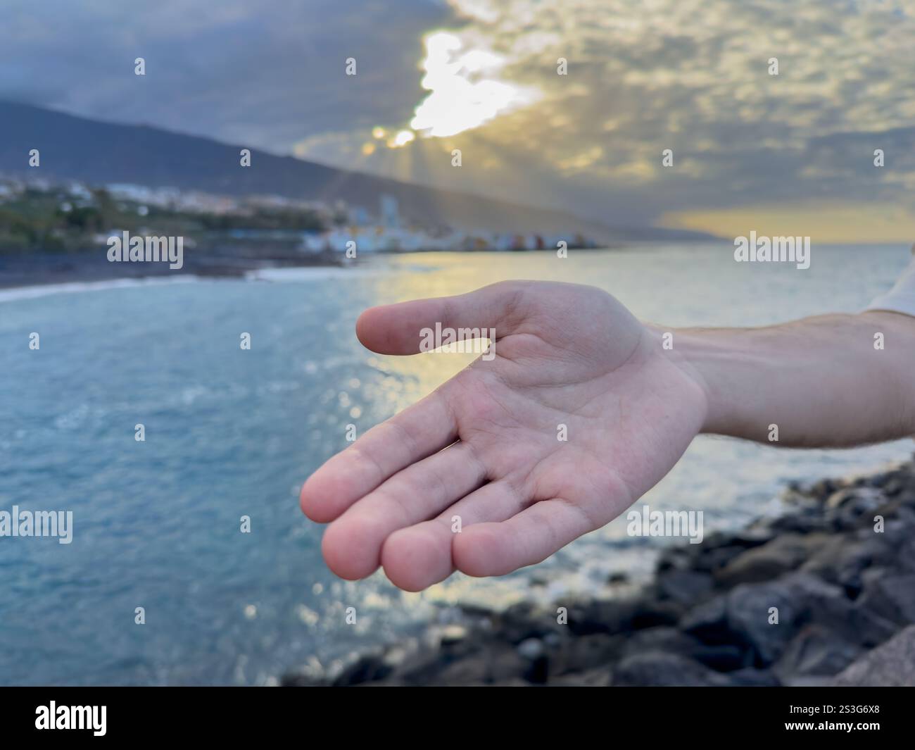 Jesus Christ giving his arm, hand gestures of Jesus dying on the cross ...