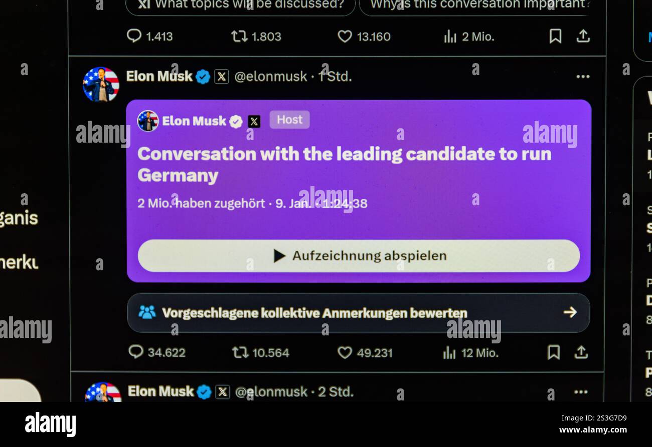 Zurich, Switzerland, 9th Jan 2025: Debate between AfD chancellor ...