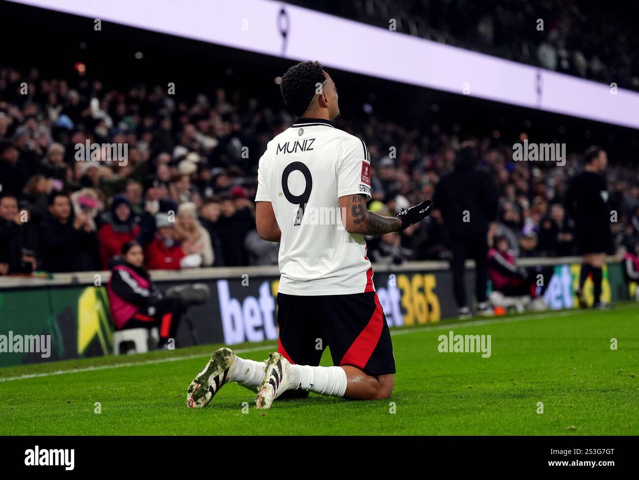 Fulham's Rodrigo Muniz celebrates scoring their side's first goal of ...