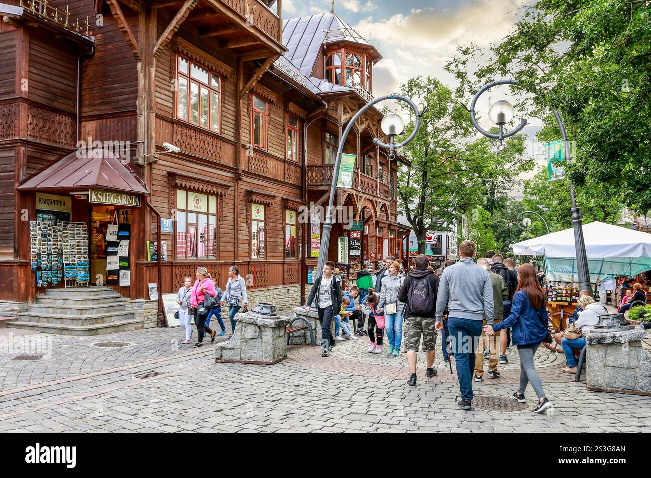 Krupowki street, the main city promenade in Zakopane, Poland Stock ...