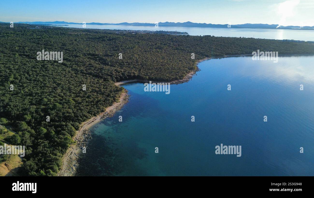 Adriatic Sea Landscape, Beach Zaton Stock Photo - Alamy