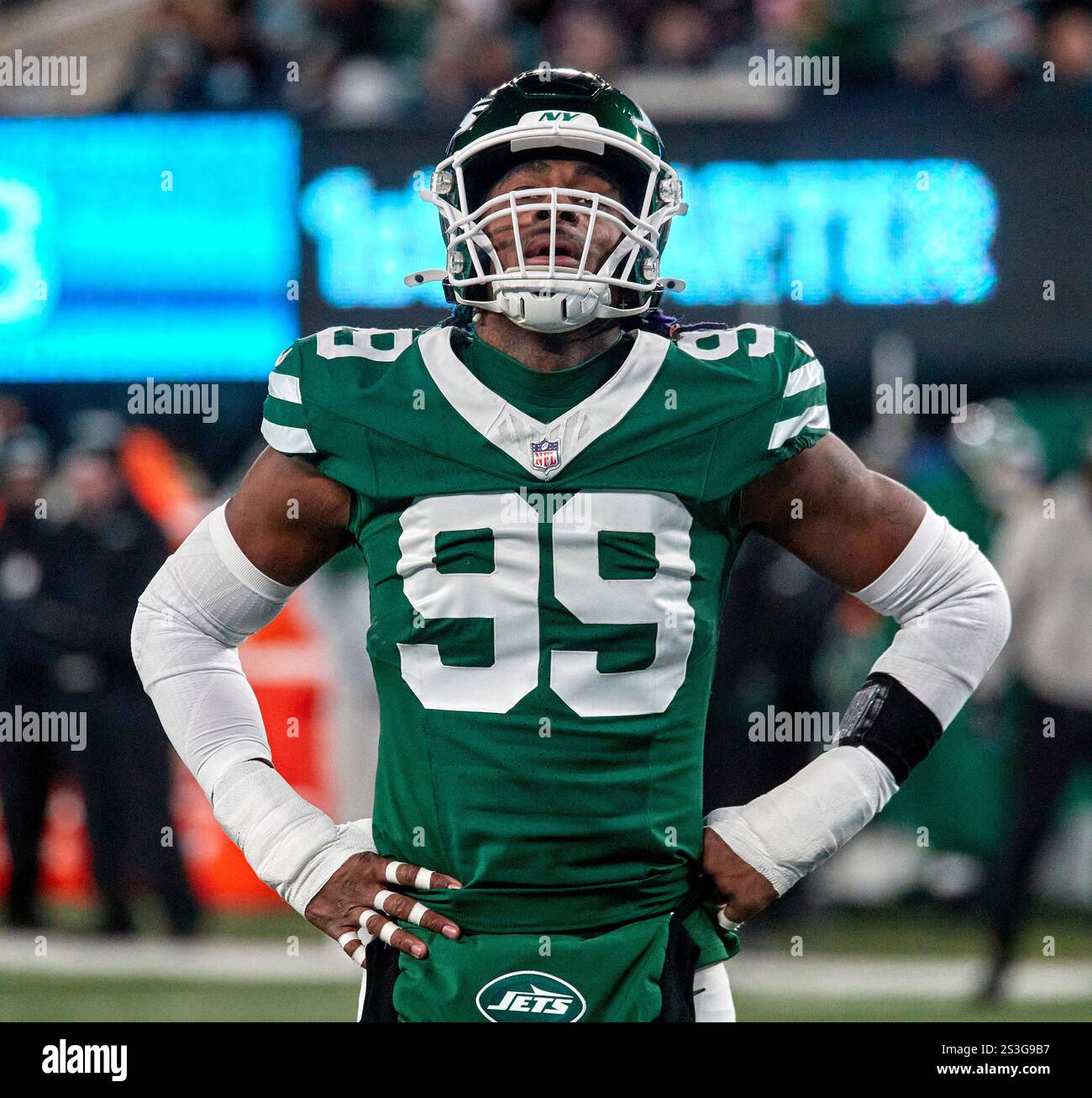 New York Jets defensive end Will McDonald IV (99) during a NFL game ...