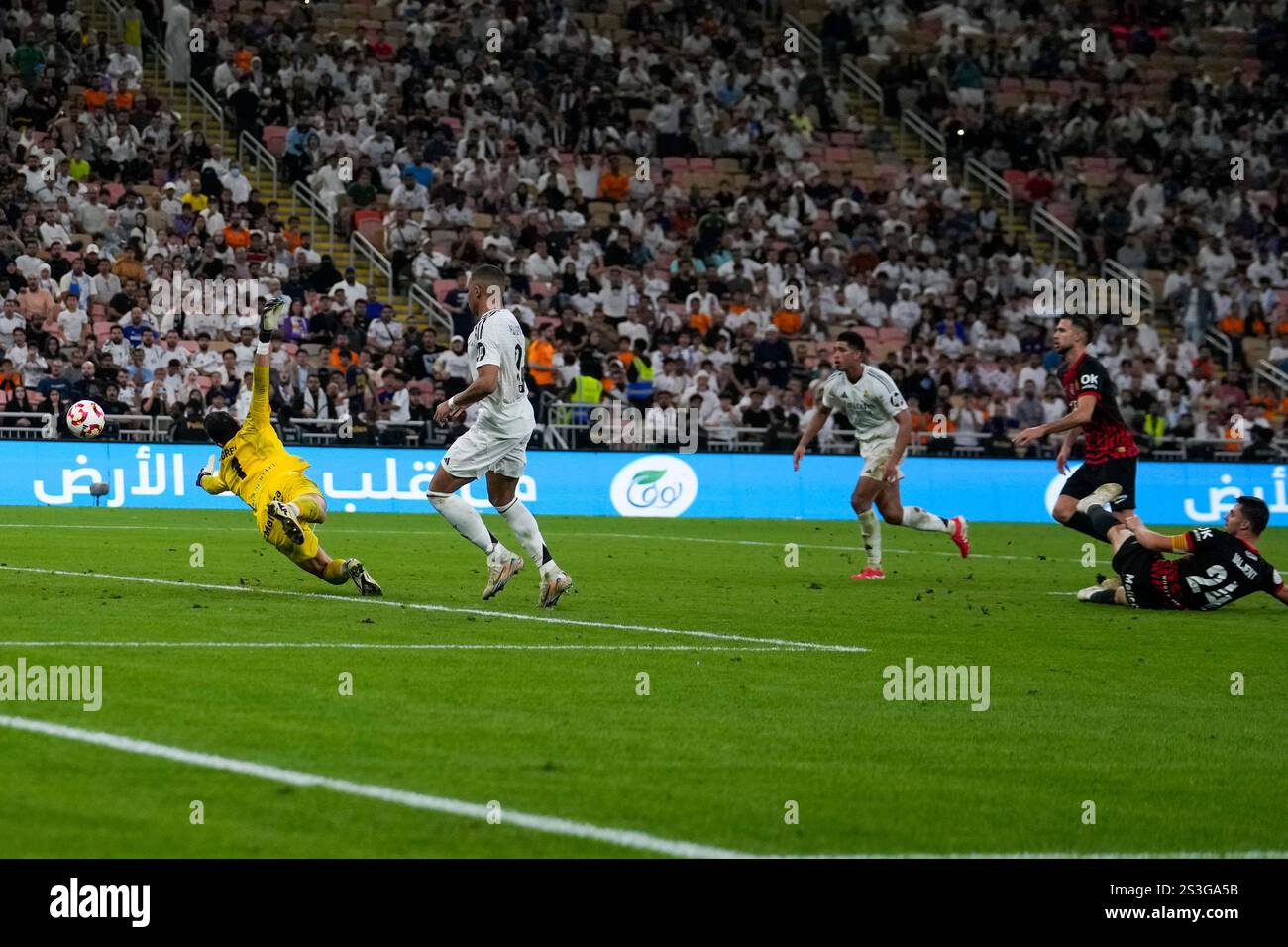 Mallorca's Martin Valjent, far right, scores an own goal during the ...
