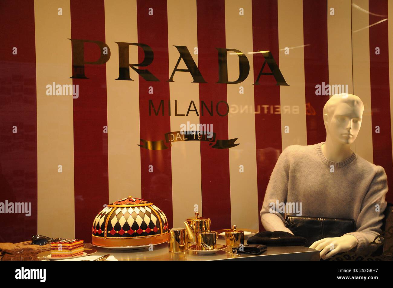Copenhagen/ Denmark/03 DECEMBER 2024/Prada store on financial ...