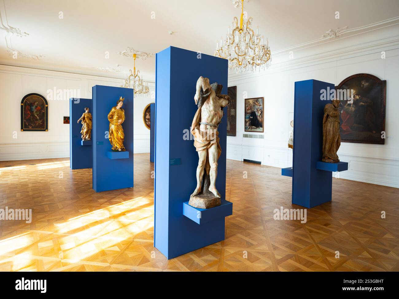 Museum has exhibition of Christian religious sculpture Stock Photo - Alamy