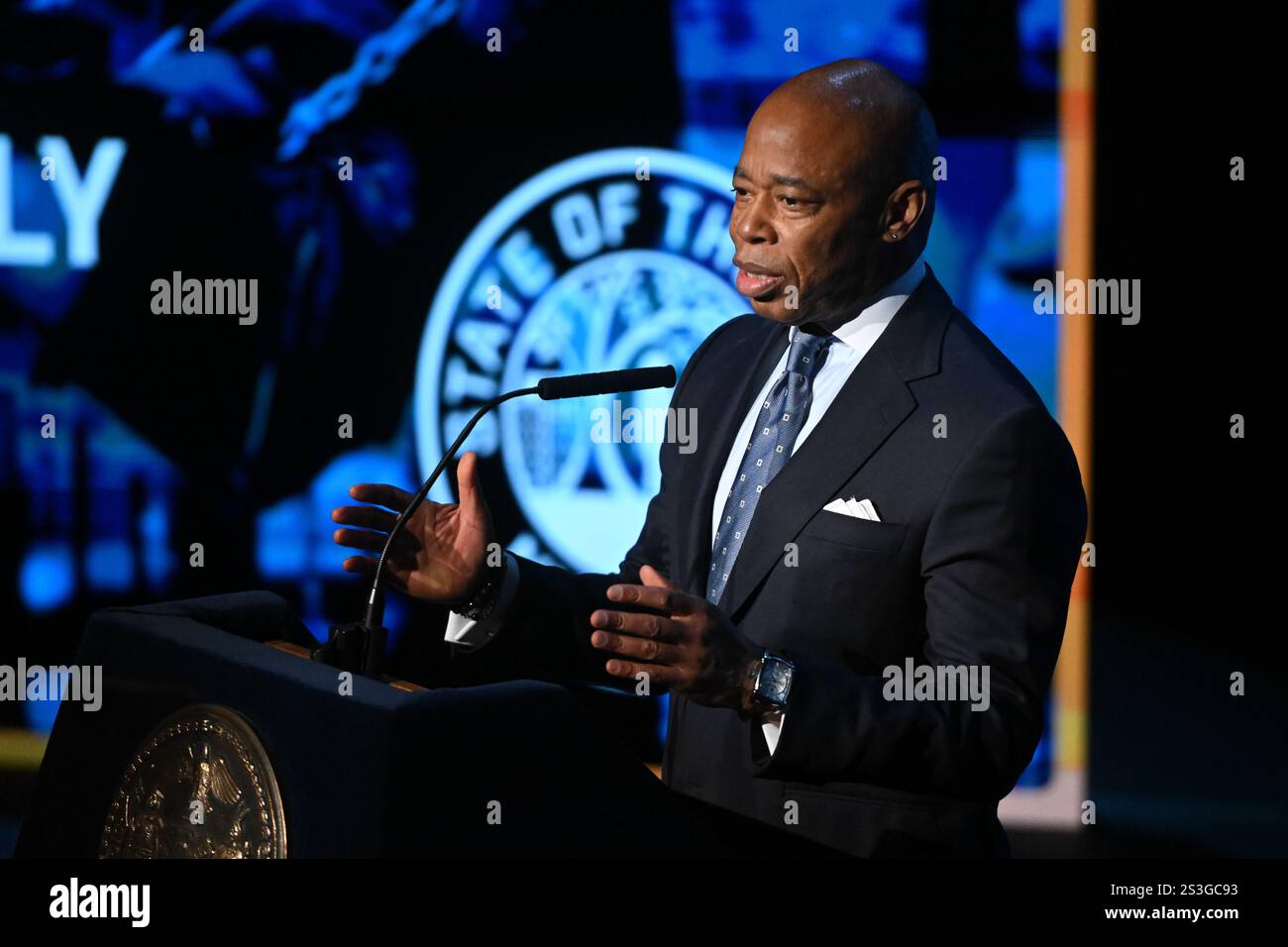 New York City Mayor Eric Adams delivers his fourth State of the City ...
