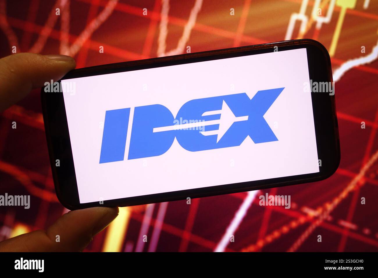In this photo illustration, the IDEX Corporation company logo is seen ...