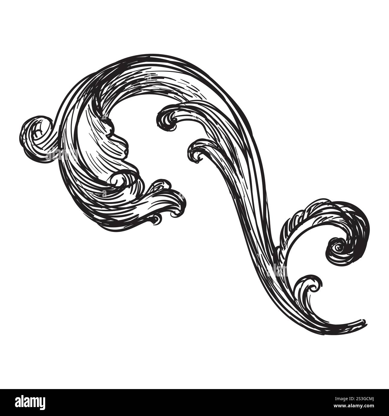 Hand drawing design element vector illustration Stock Vector Image ...