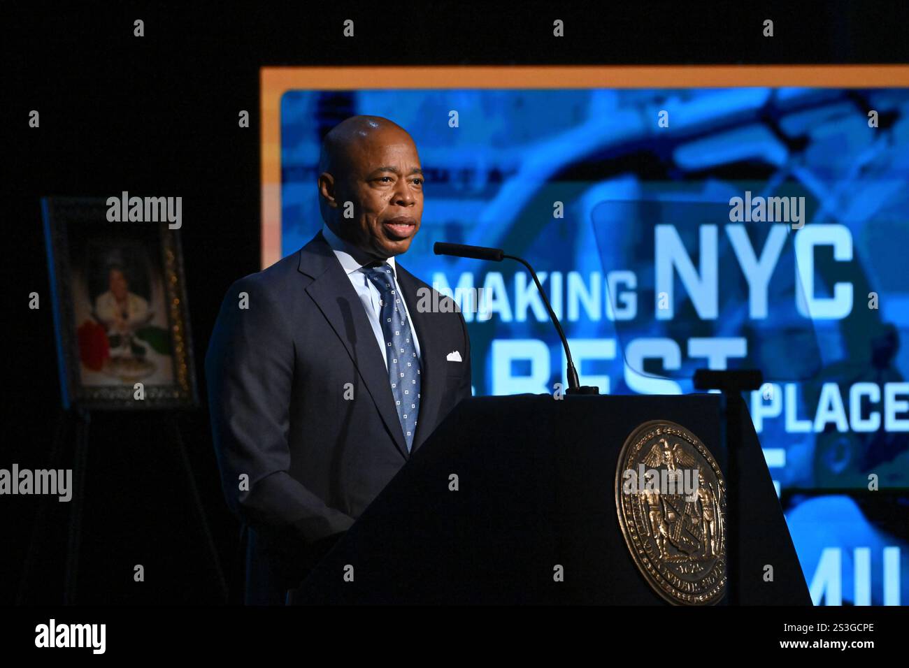 New York City Mayor Eric Adams delivers his fourth State of the City ...