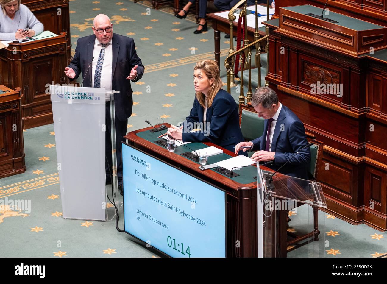 Ortwin Depootere interpelling minister Annelies Verlinden and prime ...