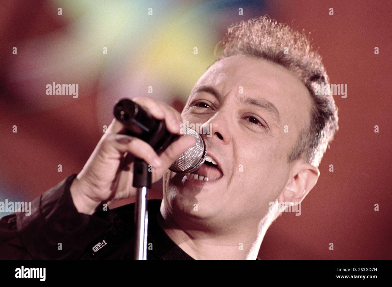 San Marino Italy 04/04/1996: Enrico Ruggeri,Italian singer,during the ...