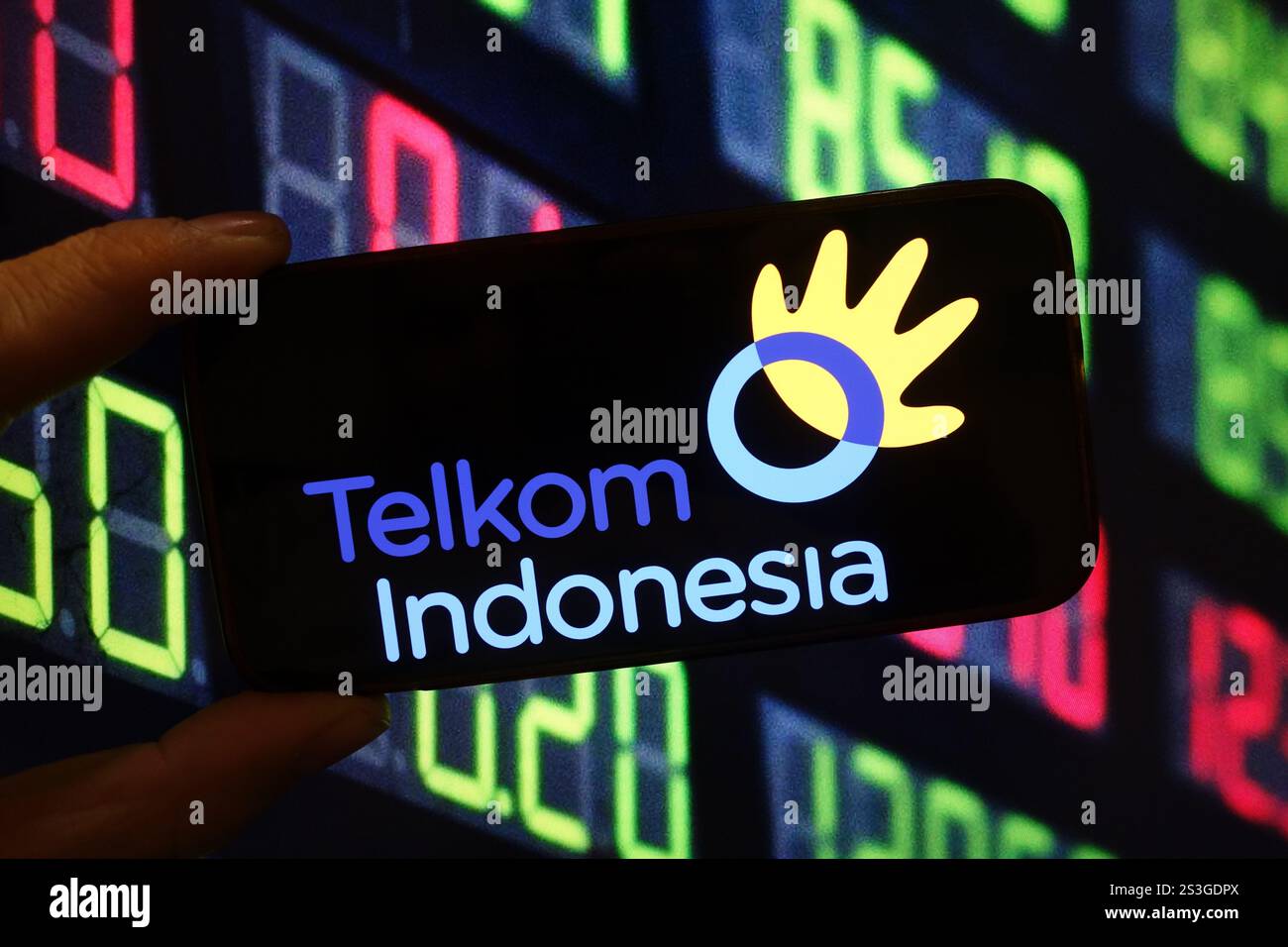 Poland. 9th Jan, 2025. In this photo illustration, the Telkom Indonesia ...