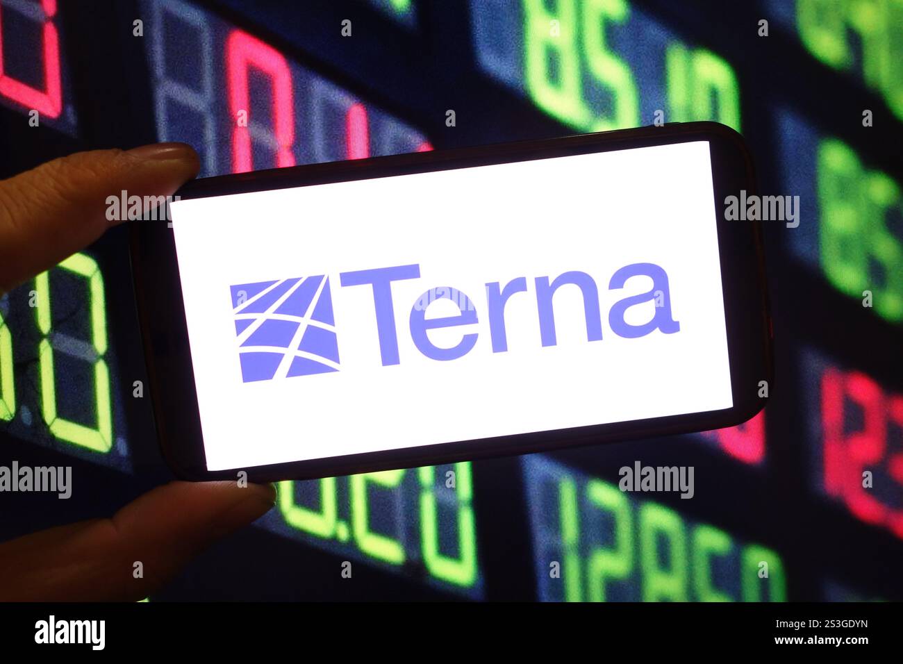 Poland. 9th Jan, 2025. In this photo illustration, the Terna company ...