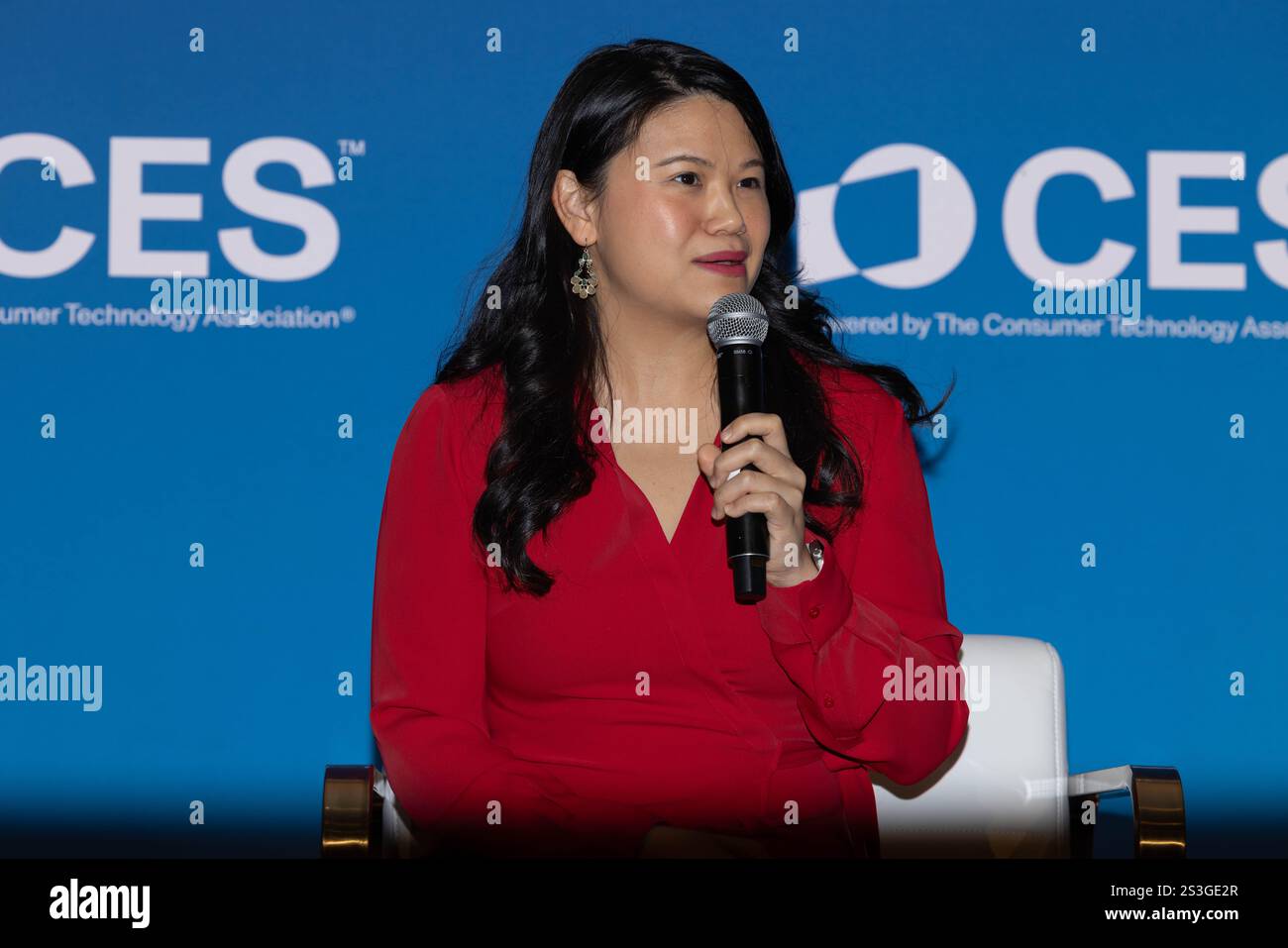 Longview, Washington, USA. 8th Jan, 2025. KEREN RUTH WONG .Play Lab Partnerships IDEO Speaking ...