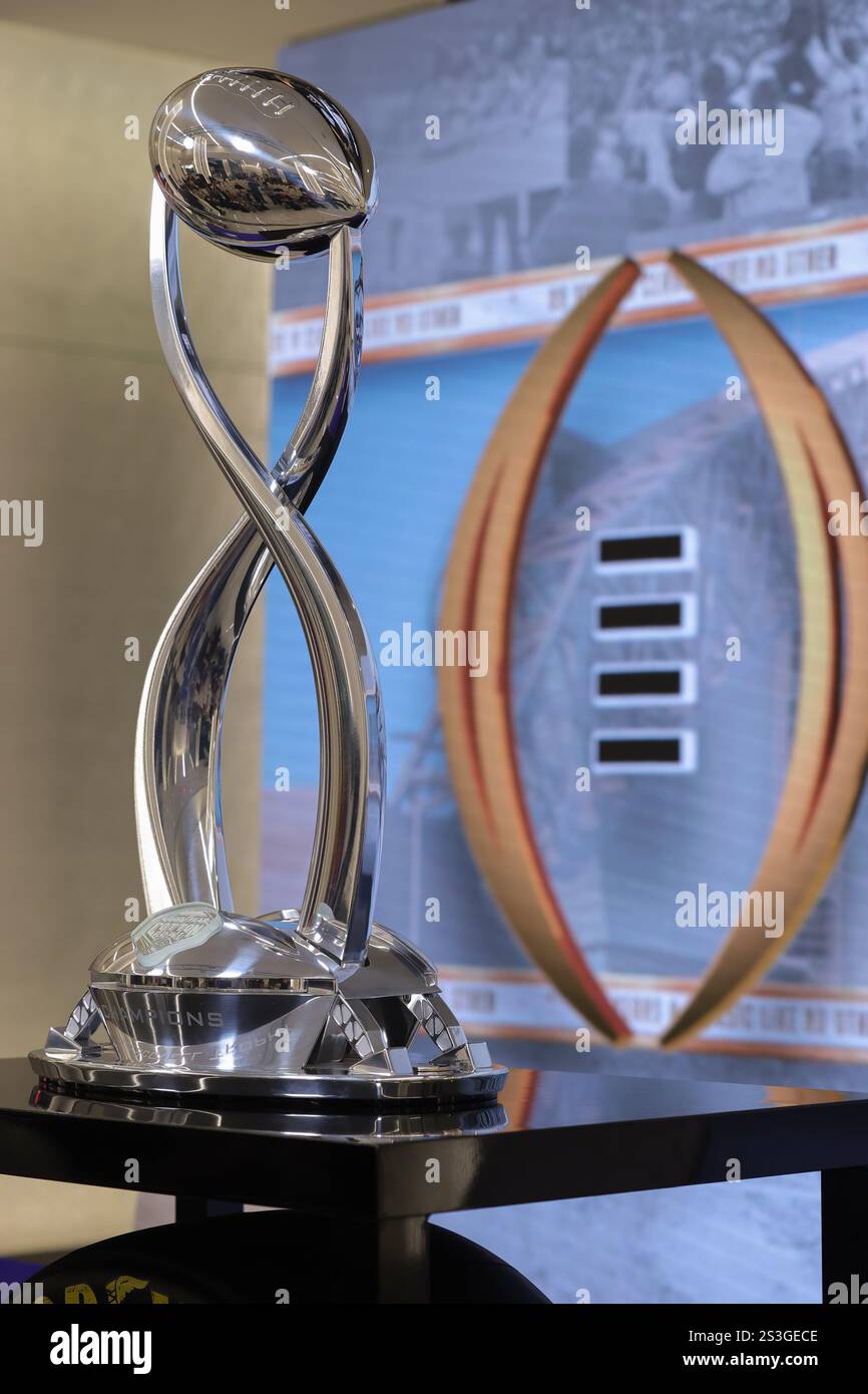 January 9, 2025, Arlington, Texas, U.S: The Field Scovell trophy was on ...