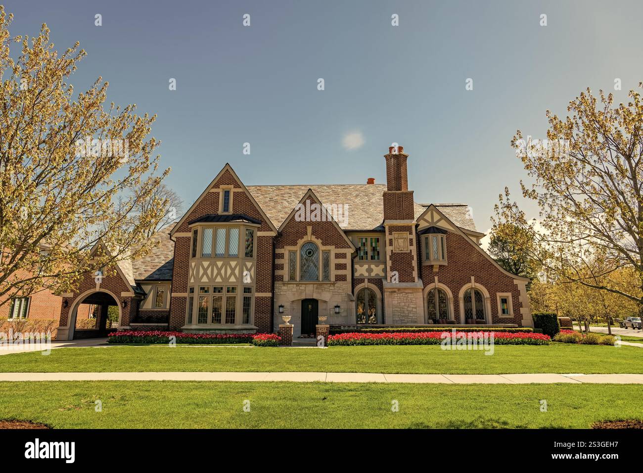 suburban cottage architecture. modern suburb house. residential ...