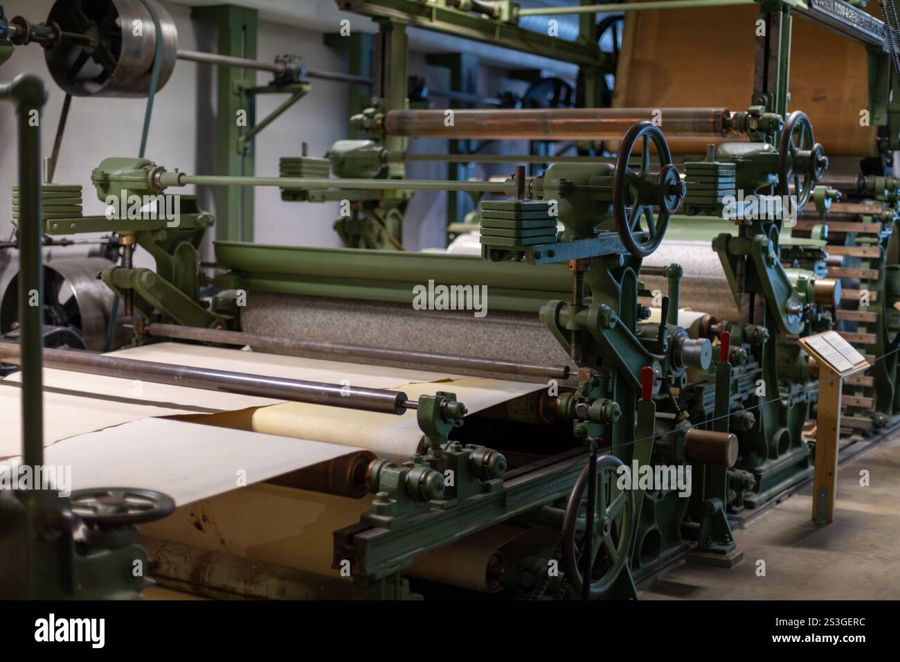 Oslo, Norway 1 May, 2022: Historic Paper Machine Exhibit at Science and ...