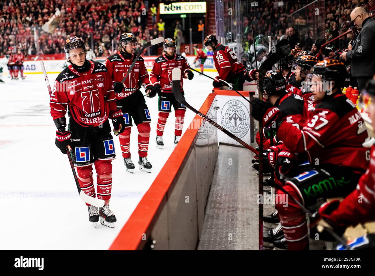 250109 Örebros Noah Steen deppar under ishockeymatchen i SHL mellan ...