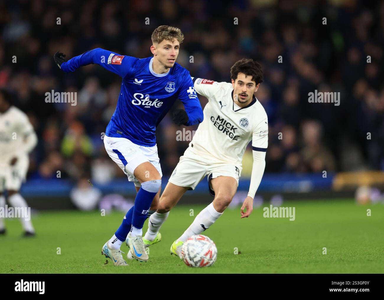 Liverpool, UK. 9th Jan, 2025. Jesper Lindstrom of Everton during the FA ...