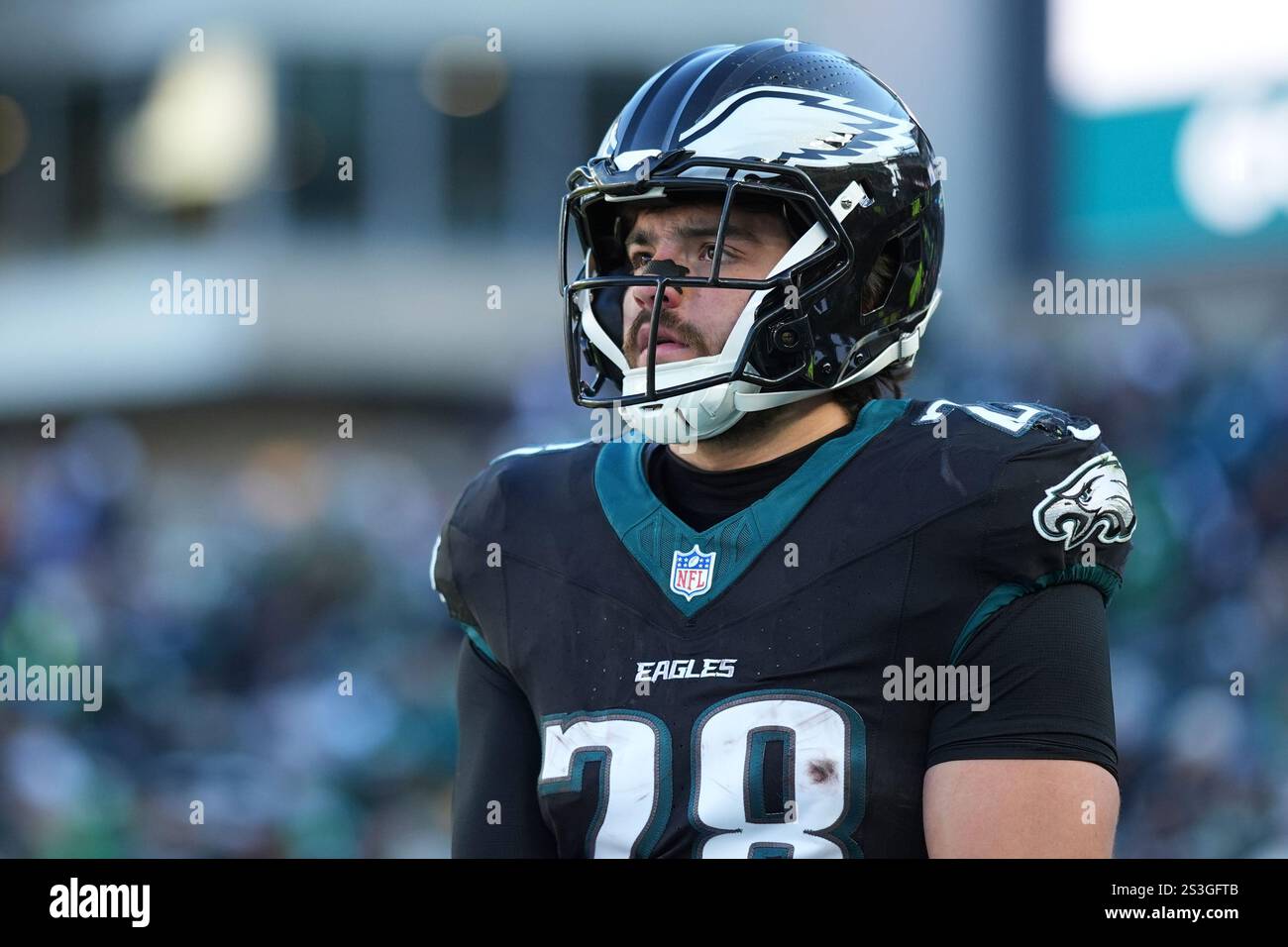 Philadelphia Eagles' Will Shipley walks to the field during an NFL ...