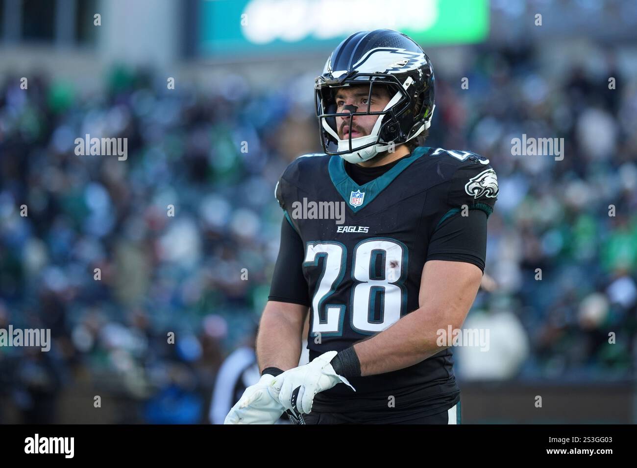 Philadelphia Eagles' Will Shipley walks to the field during an NFL ...