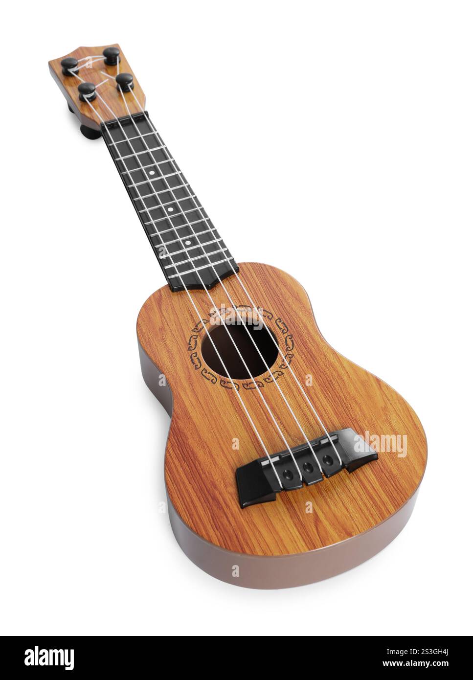 One ukulele isolated on white. String musical instrument Stock Photo ...