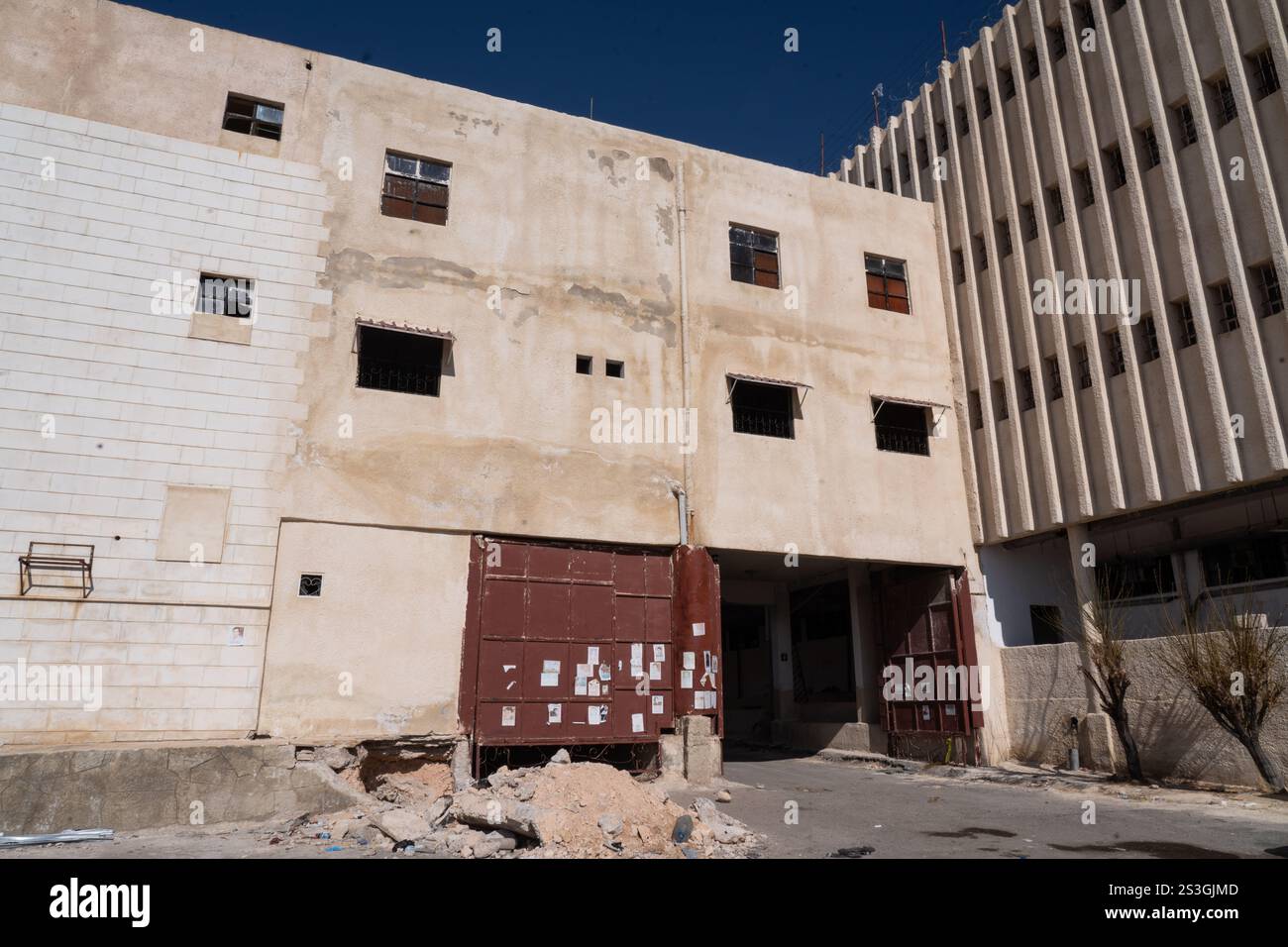 Syria. 7th Jan, 2025. The exterior view of Sednaya Prison. Thousands of ...