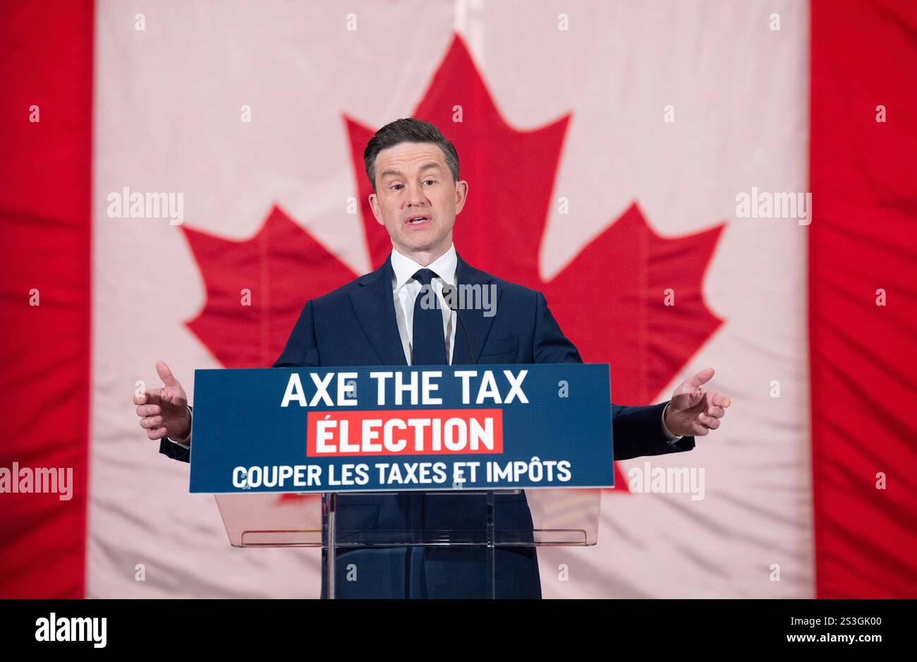 Ottawa, Canada. 09th Jan, 2025. Conservative leader Pierre Poilievre ...