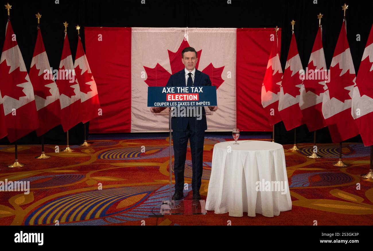 Ottawa, Canada. 09th Jan, 2025. Conservative leader Pierre Poilievre ...