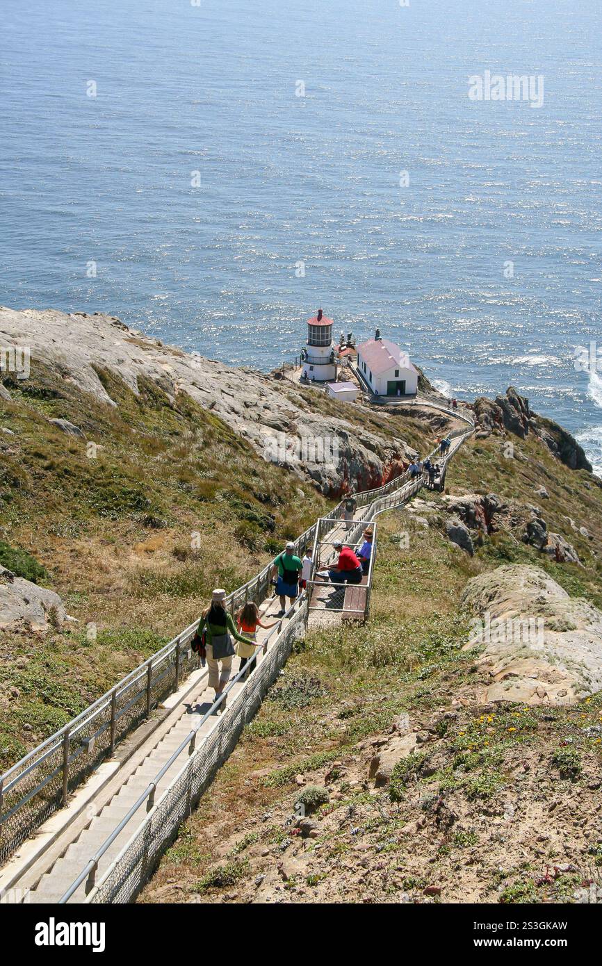 Steep stairs leading to Point Reyes Lighthouse in CA Stock Photo - Alamy