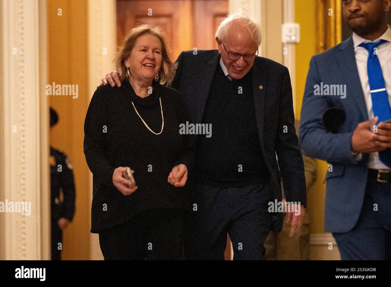 Sen. Bernie Sanders (I-Vt.) and his wife Jane Sanders head to the ...
