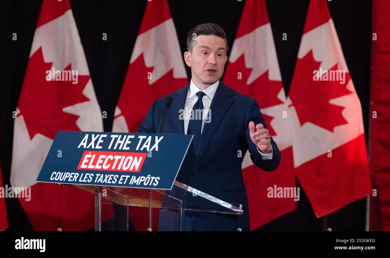Ottawa, Canada. 09th Jan, 2025. Conservative leader Pierre Poilievre ...