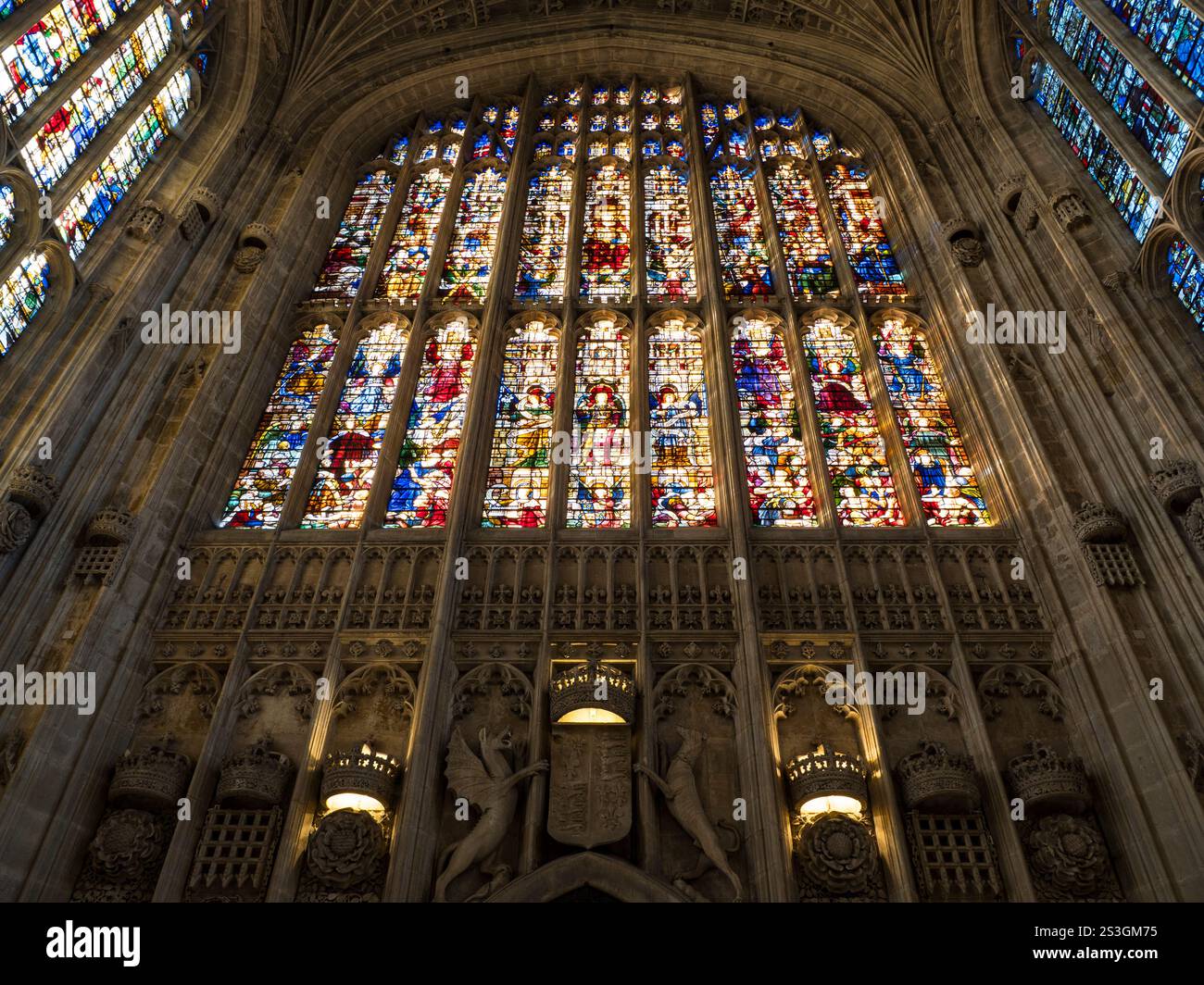 The West Window, Stained Glass Window, Kings College Chapel, Kings ...