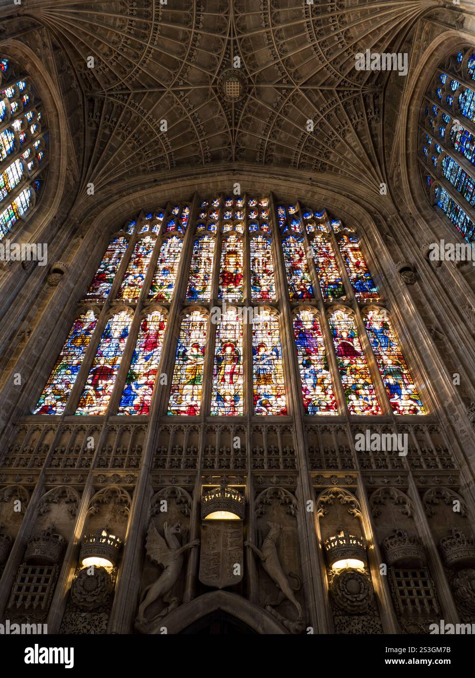 The West Window, Stained Glass Window, Kings College Chapel, Kings ...