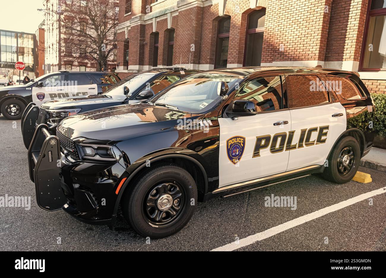 New York City, USA - March 25, 2024: Dodge Durango Police car parked ...