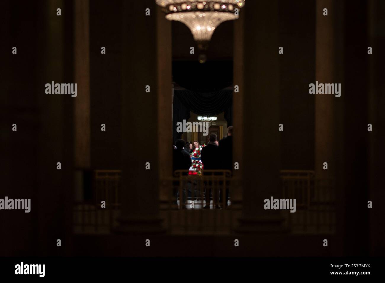 People pay their respects to Former President Jimmy Carter during his ...