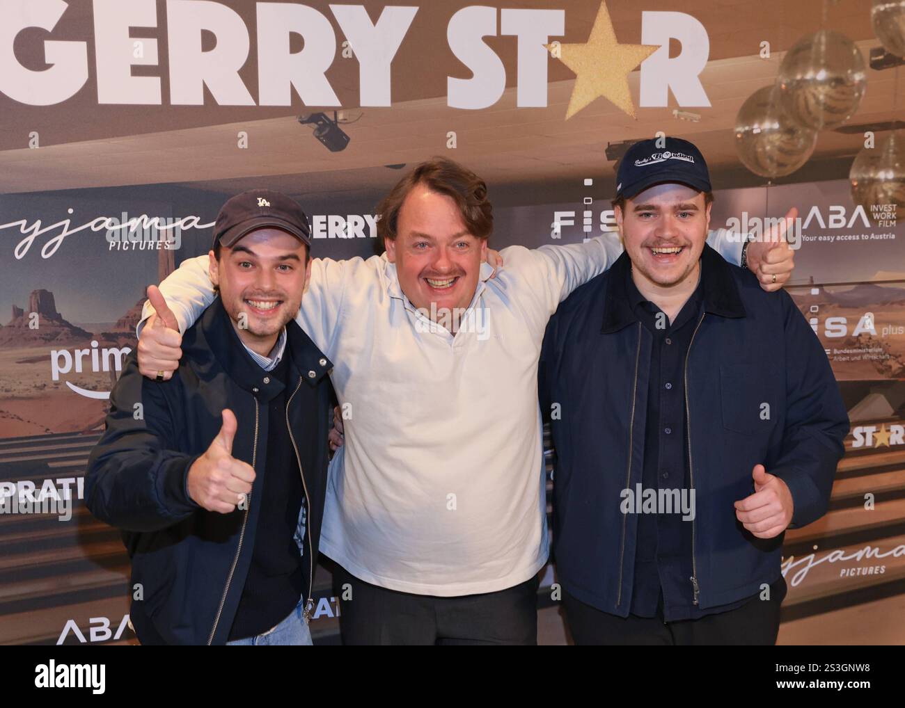 Regisseure und Drehbuchautoren Max Wolter und Tom Gronau sowie Hauptdarsteller Sascha Nathan zum ...