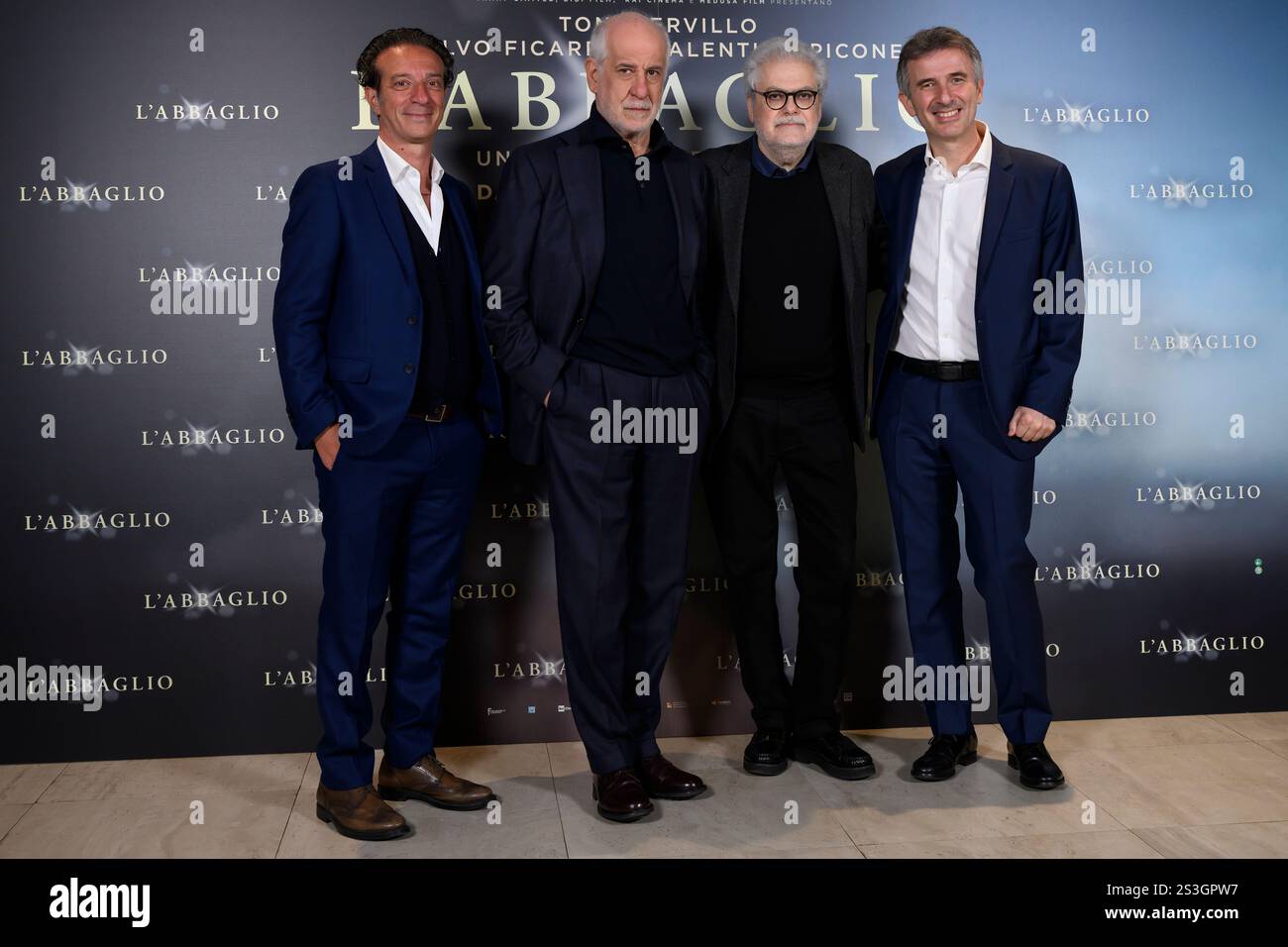 Rome, Italy. 09th Jan, 2025. Actors Salvo Ficarra, Toni Servillo, Film ...