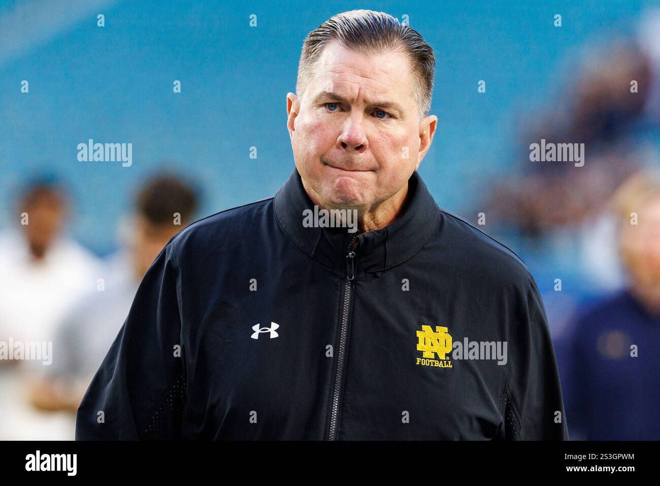 Miami Gardens, Florida, USA. 09th Jan, 2025. Notre Dame defensive ...