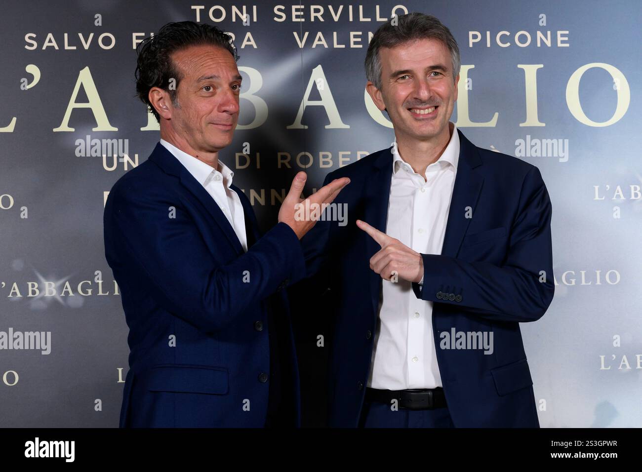 Rome, Italy. 09th Jan, 2025. Actors Salvo Ficarra and Valentino Picone ...