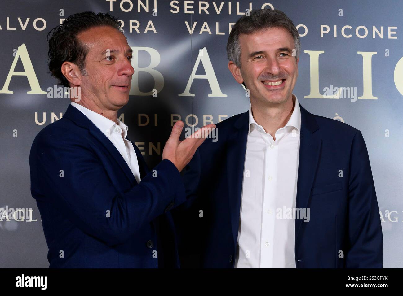 Rome, Italy. 09th Jan, 2025. Actors Salvo Ficarra and Valentino Picone ...