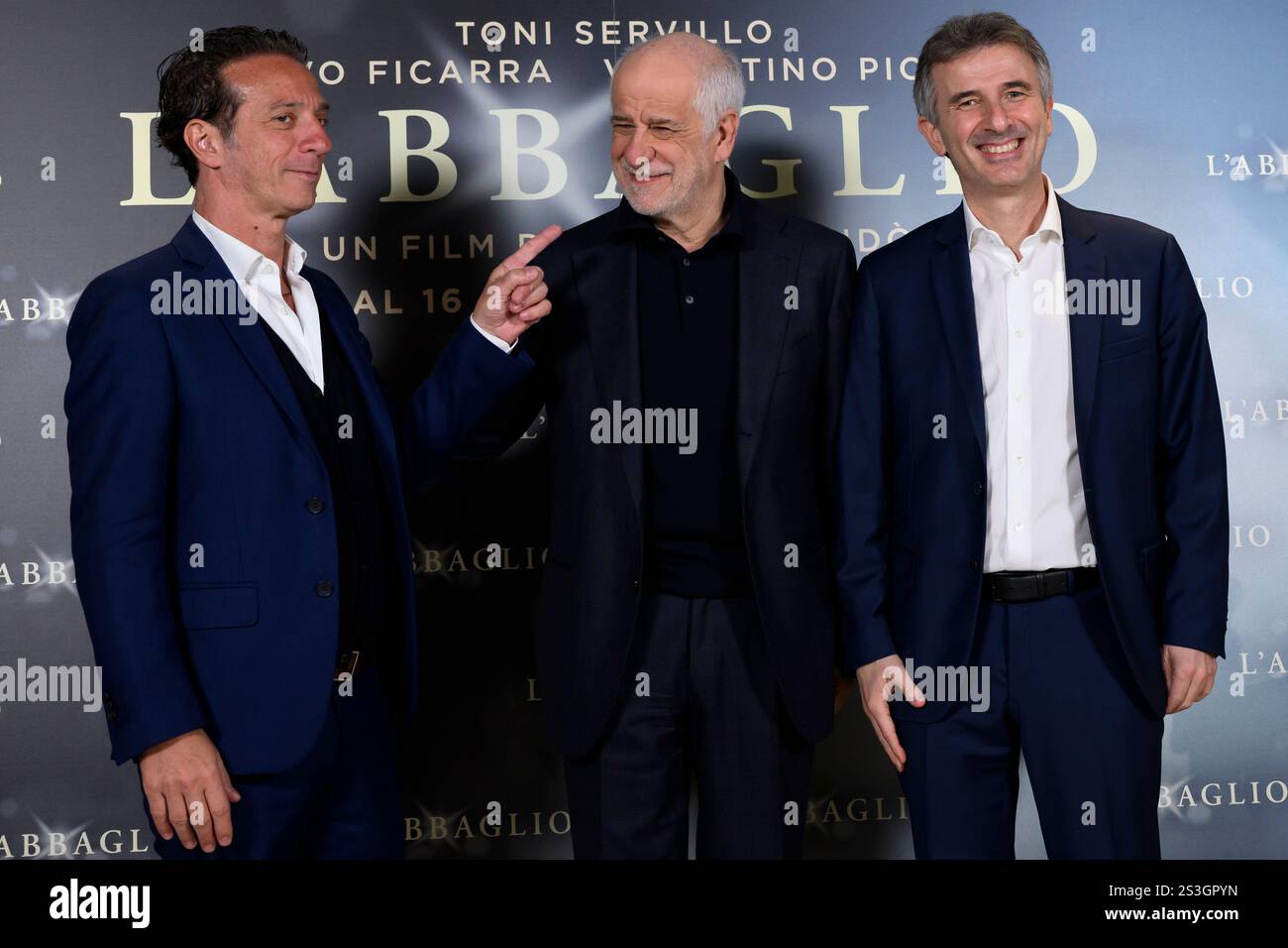 Actors Salvo Ficarra, Toni Servillo and Valentino Picone attend the ...