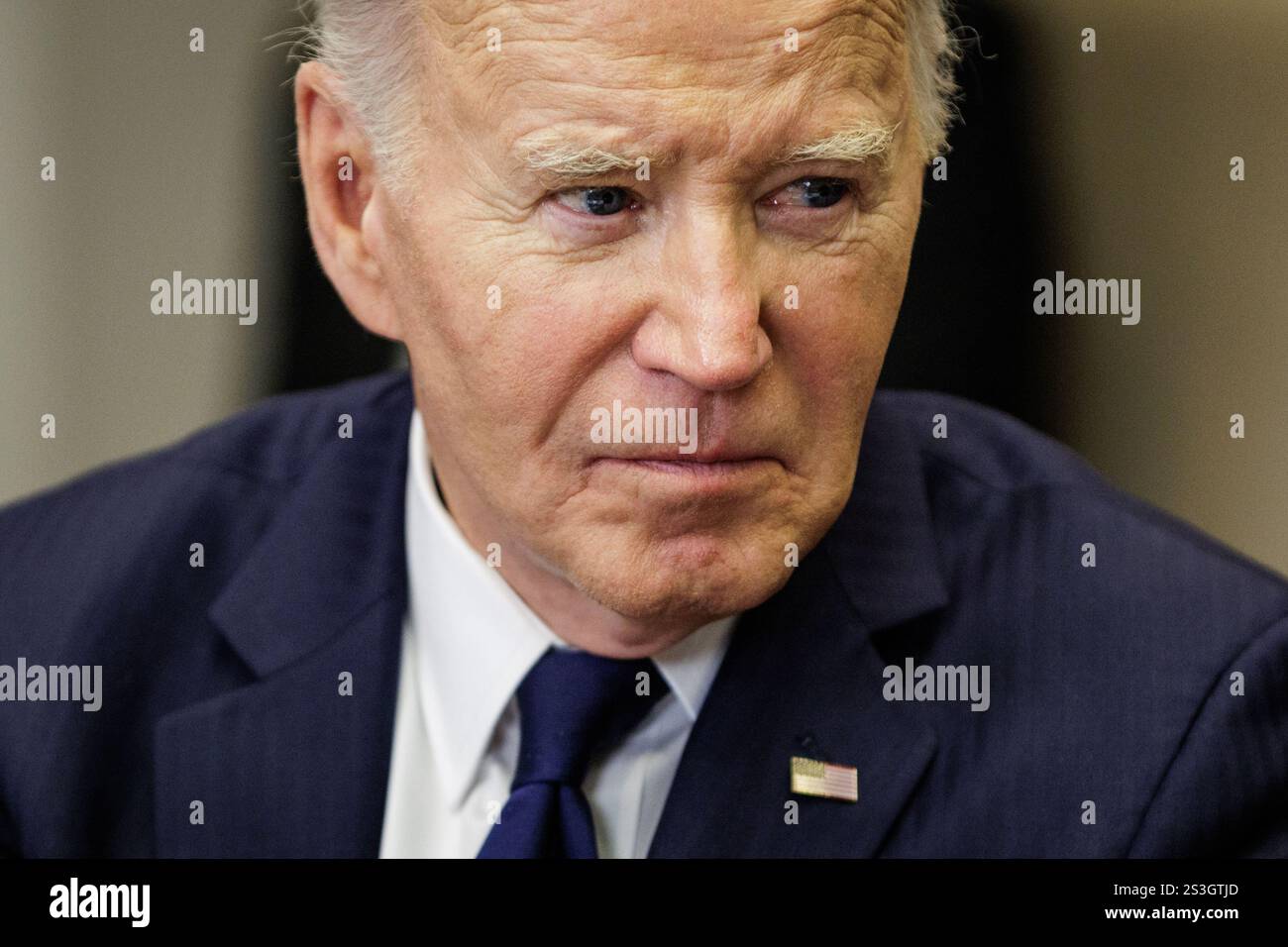 Washington, United States. 09th Jan, 2025. President Joe Biden listens ...