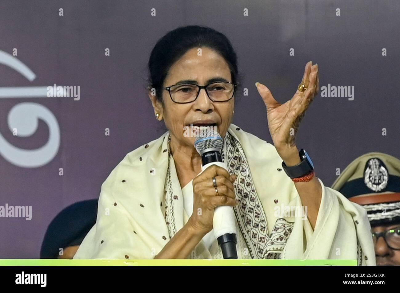 KOLKATA, INDIA - JANUARY 9: Chief Minister of West Bengal Mamata ...
