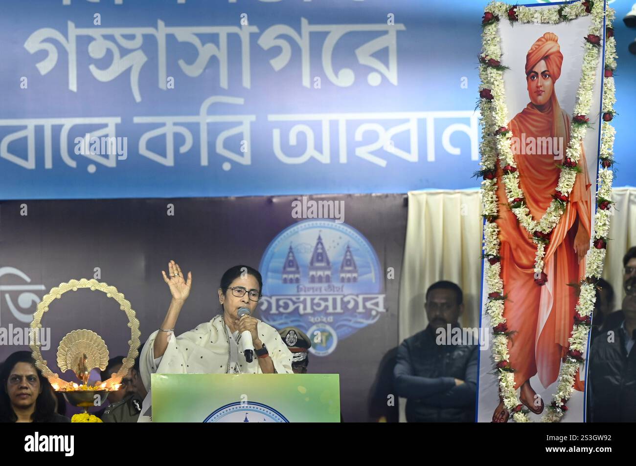 KOLKATA, INDIA - JANUARY 9: Chief Minister of West Bengal Mamata ...