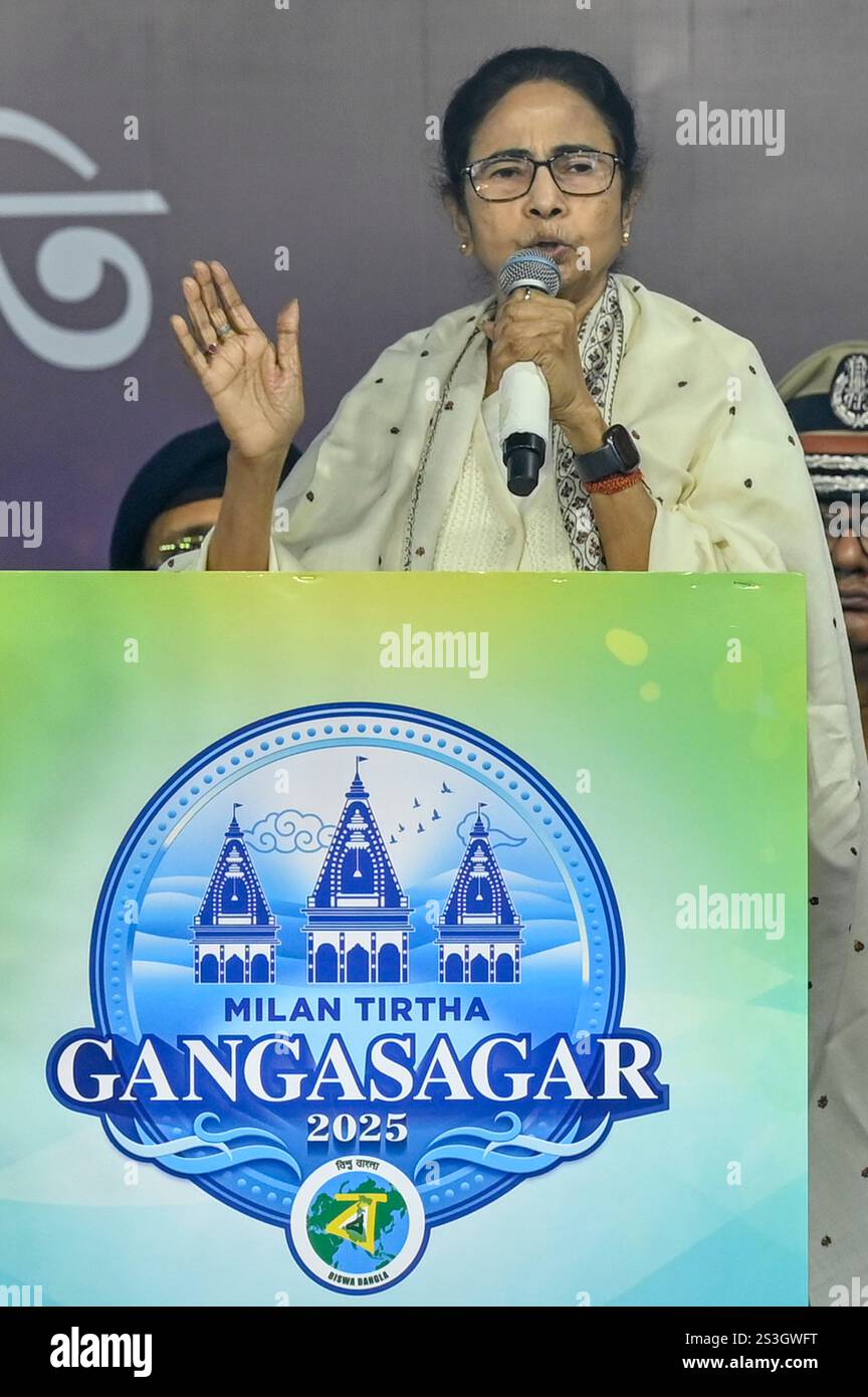 KOLKATA, INDIA - JANUARY 9: Chief Minister of West Bengal Mamata ...