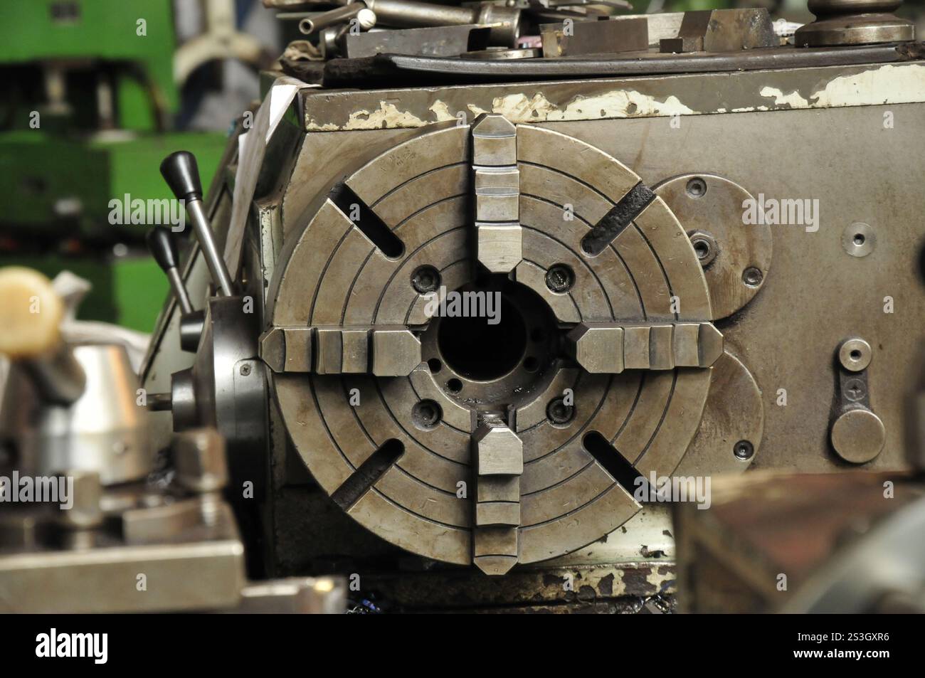 Steel lathe machinery and equipment Stock Photo - Alamy