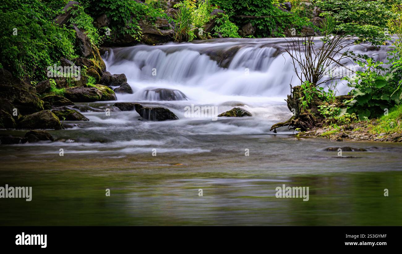 Letort Spring Run falls as it flows through the countryside Stock Photo ...