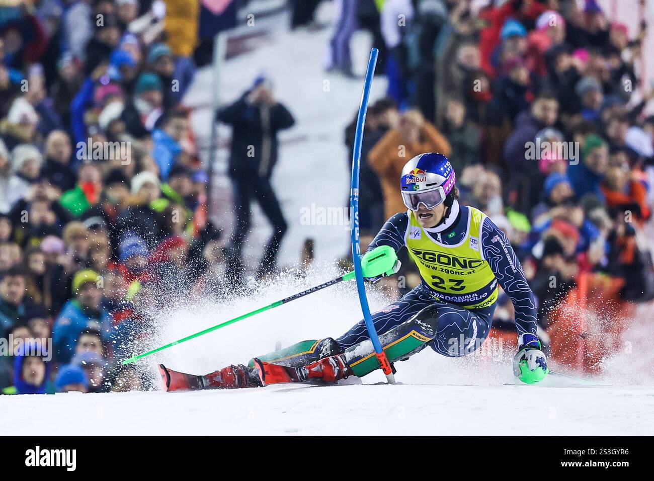 Madonna Campiglio, Italy. 08th Jan, 2025. Lucas Pinheiro Braathen of ...